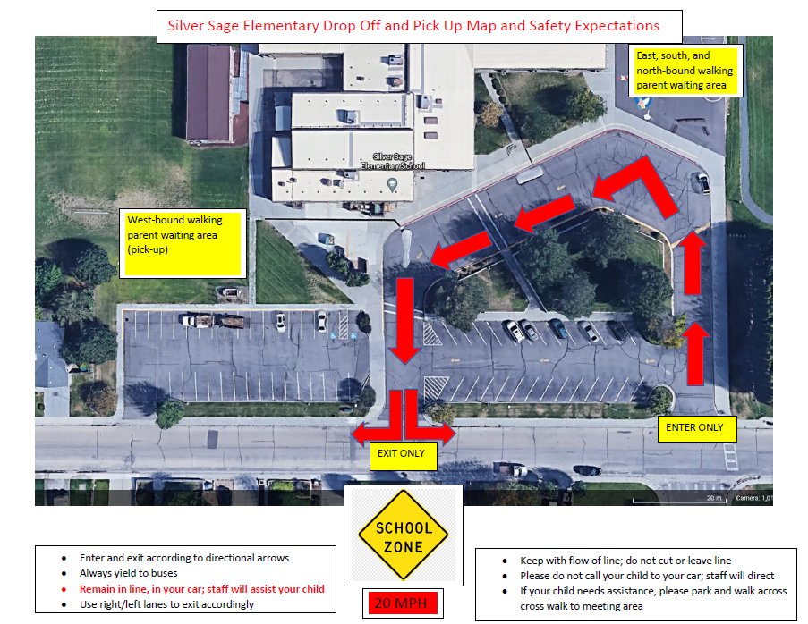 Drop Off & Pick Up Map | Silver Sage Elementary