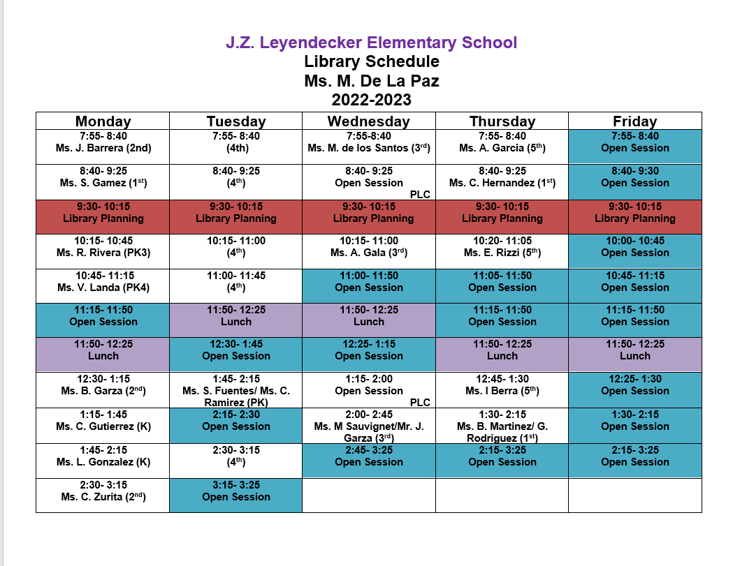 Library | John Z. Leyendecker Elementary School