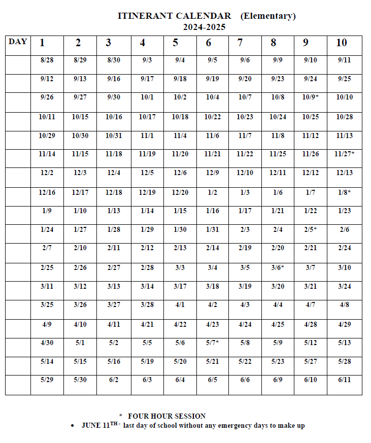Special Area Schedule | Seth G. Haley Elementary School