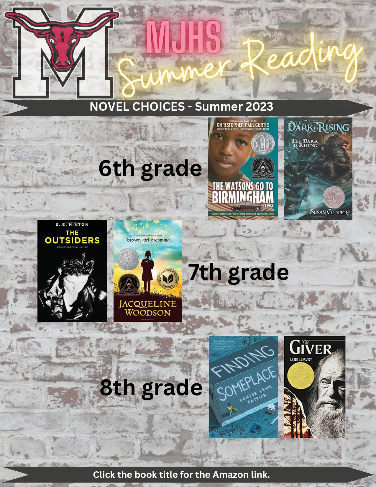 2023 Summer Reading Marshall Junior High School