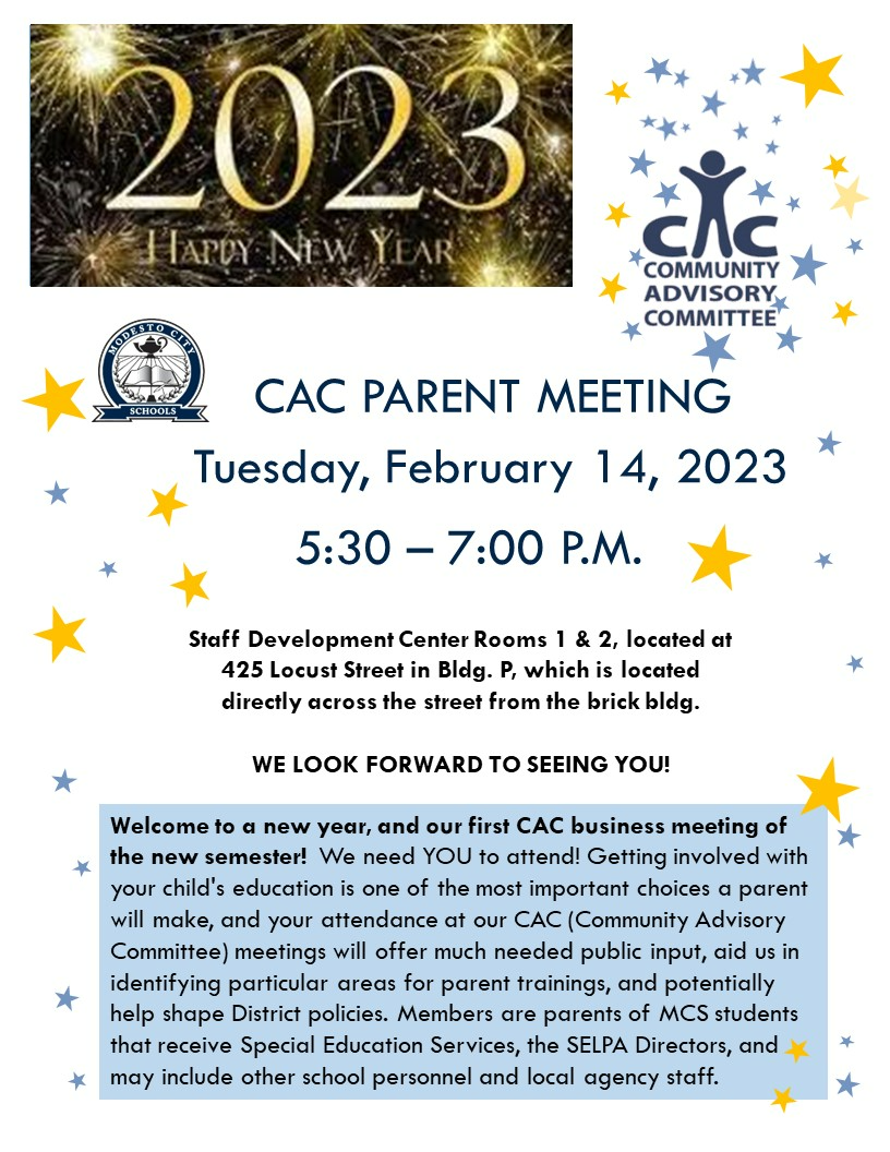 Community Advisory Committee (CAC) | Modesto City Schools