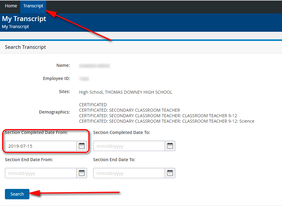My PD Transcript | Modesto City Schools