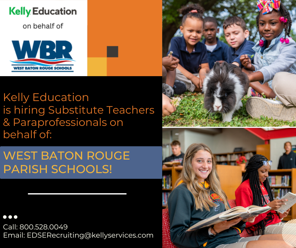 Be a Substitute Teacher | West Baton Rouge Schools