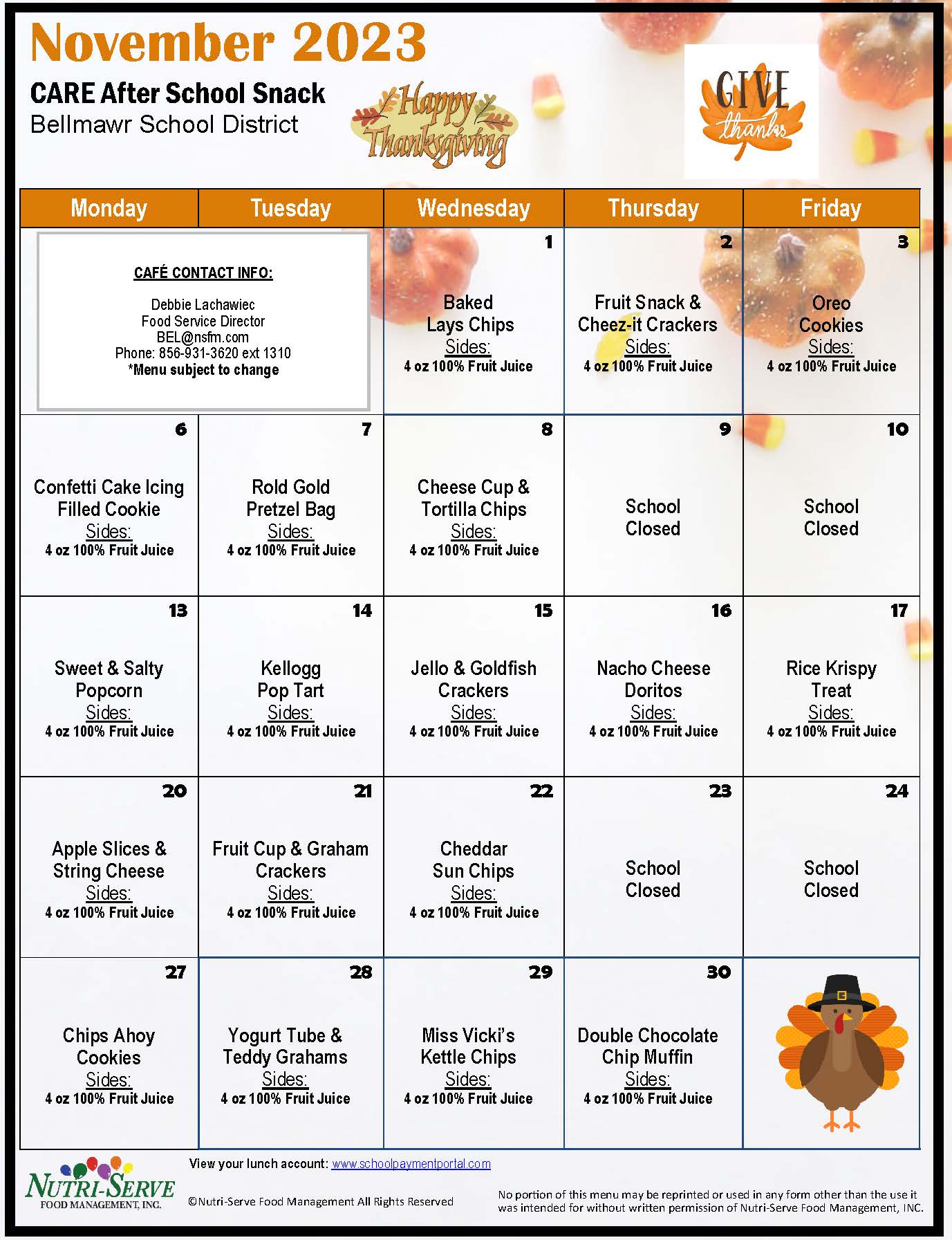 Bellmawr School Menu | Bellmawr Public School District