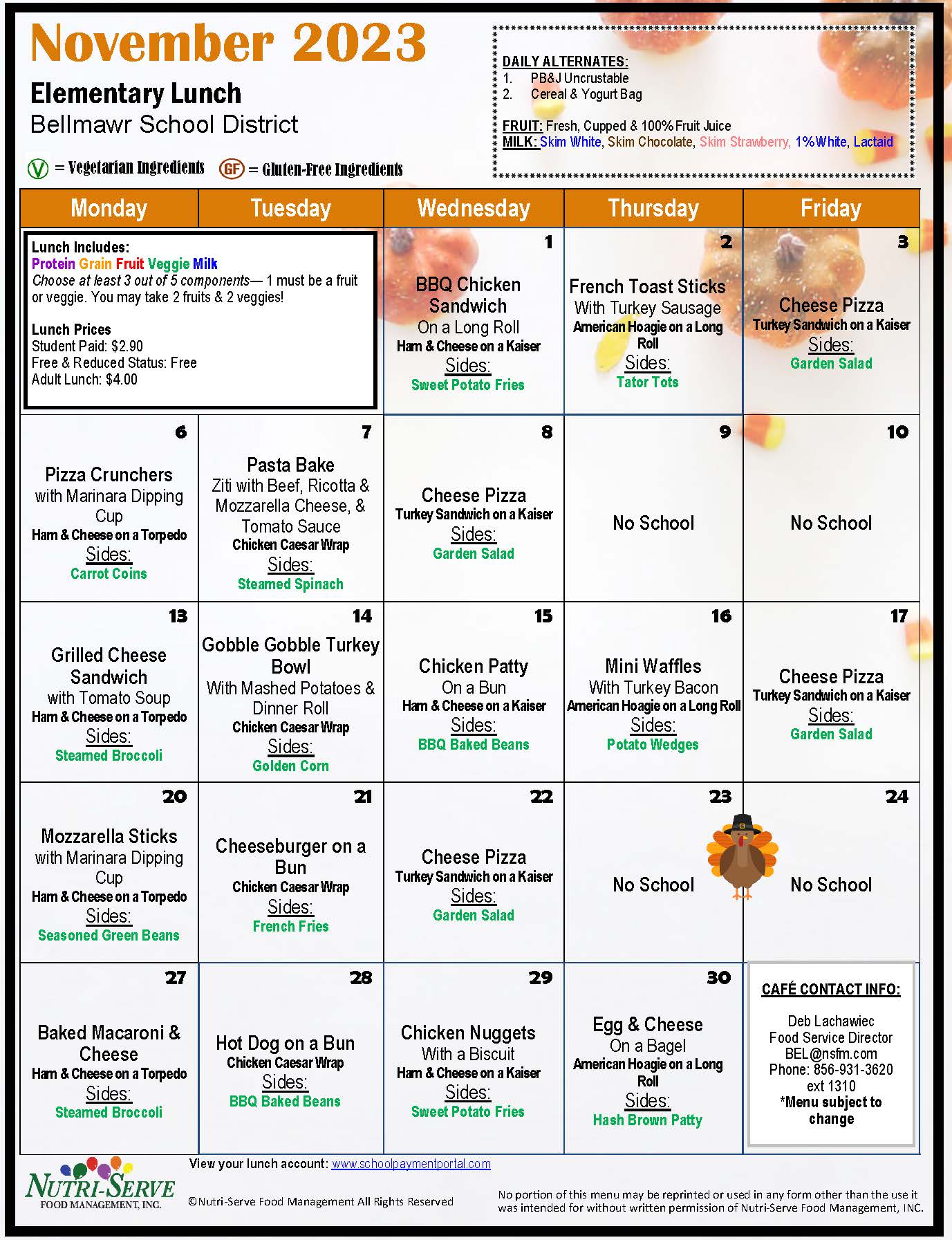 Bellmawr School Menu | Bellmawr Public School District