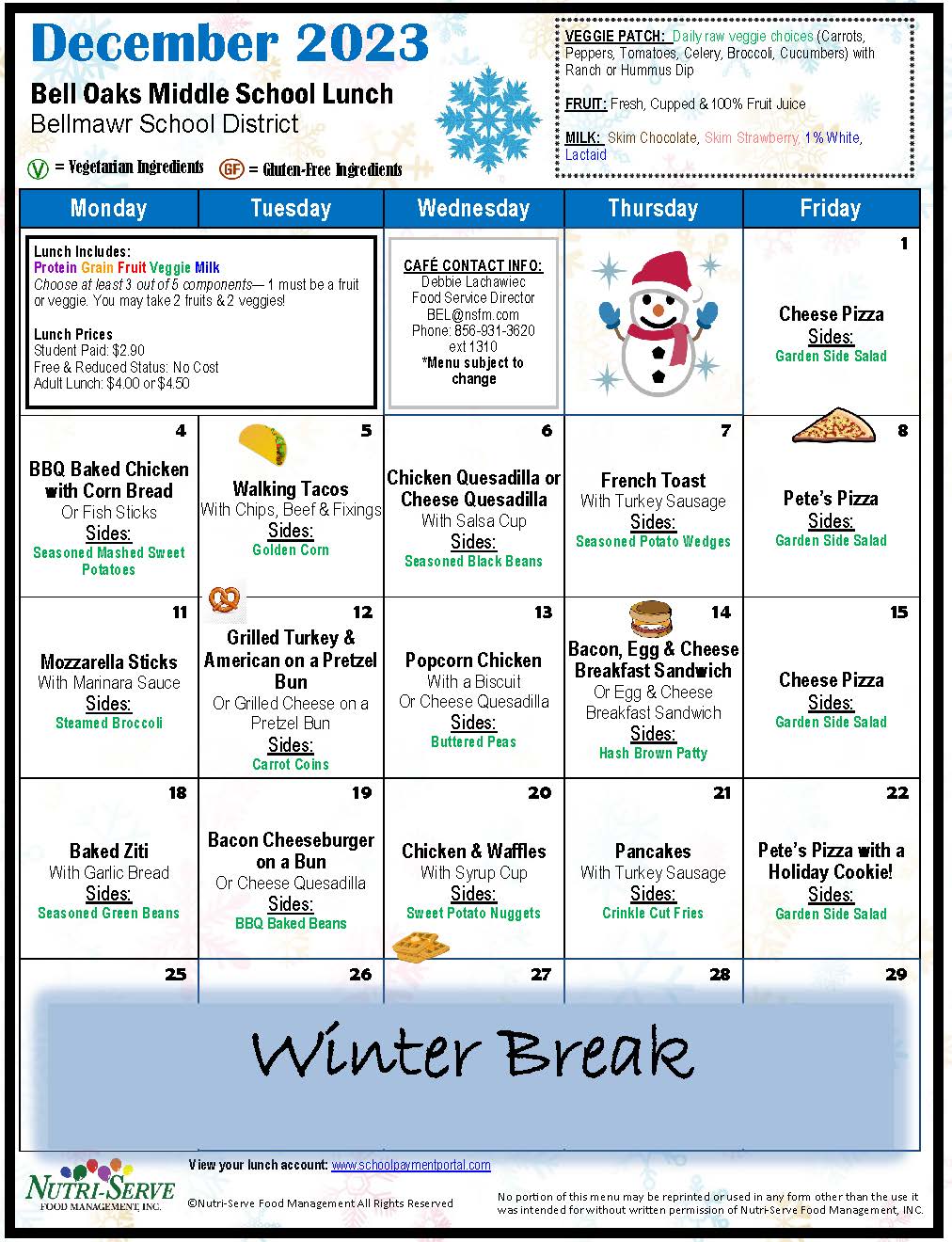 Bellmawr School Menu | Bellmawr Public School District