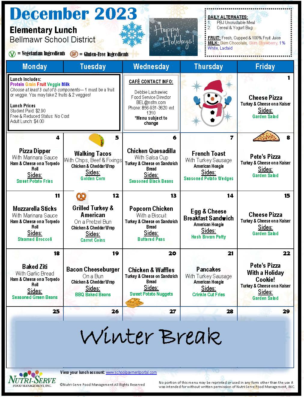 Bellmawr School Menu | Bellmawr Public School District