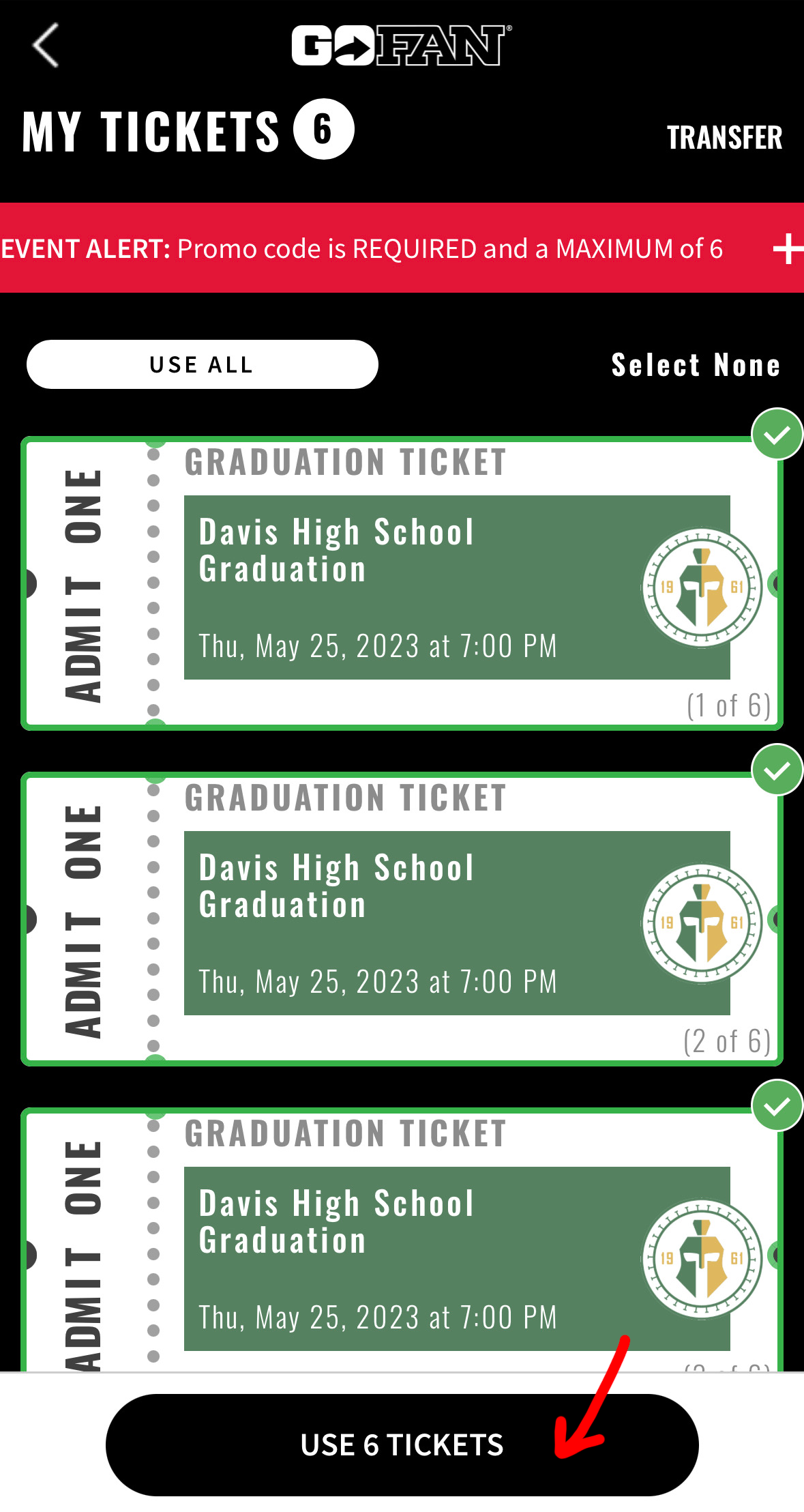 Graduation Tickets | Grace M. Davis High School