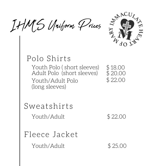 IHM Uniforms | IMMACULATE HEART OF MARY