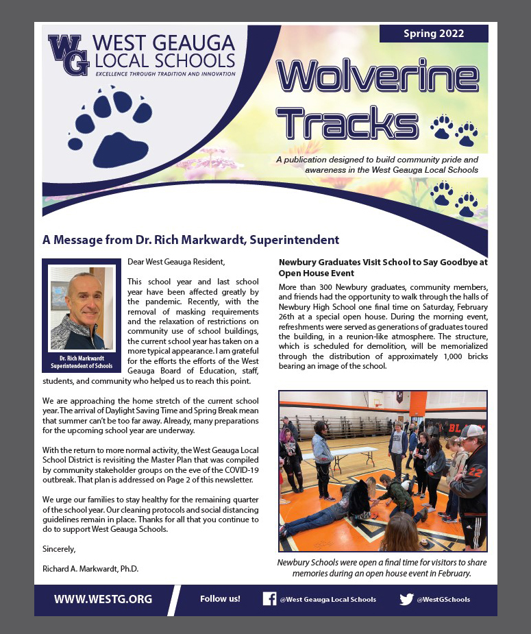 Wolverine Tracks | West Geauga Local Schools Wolverine Tracks | West Geauga Local Schools