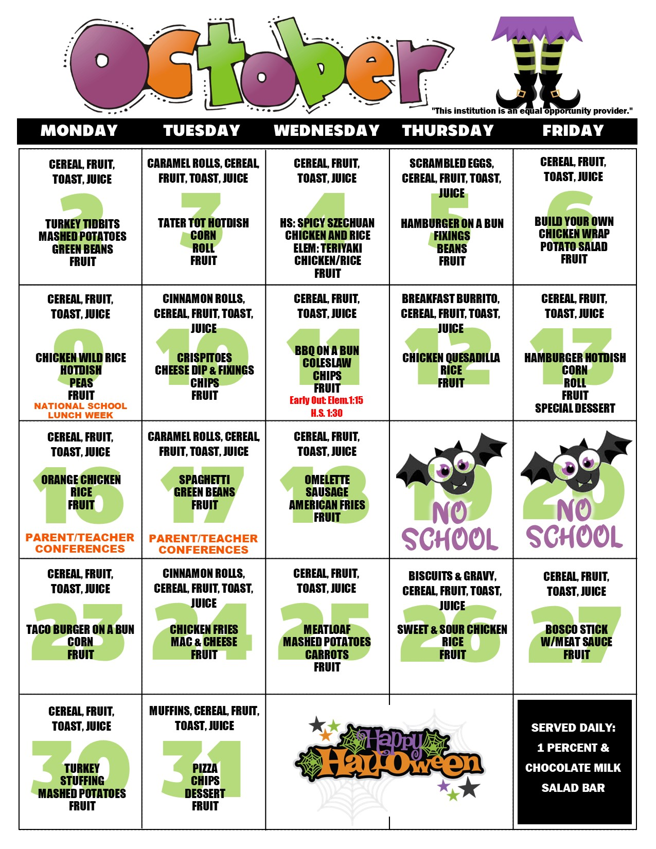 CURRENT LUNCH MENU | Larimore Public School District