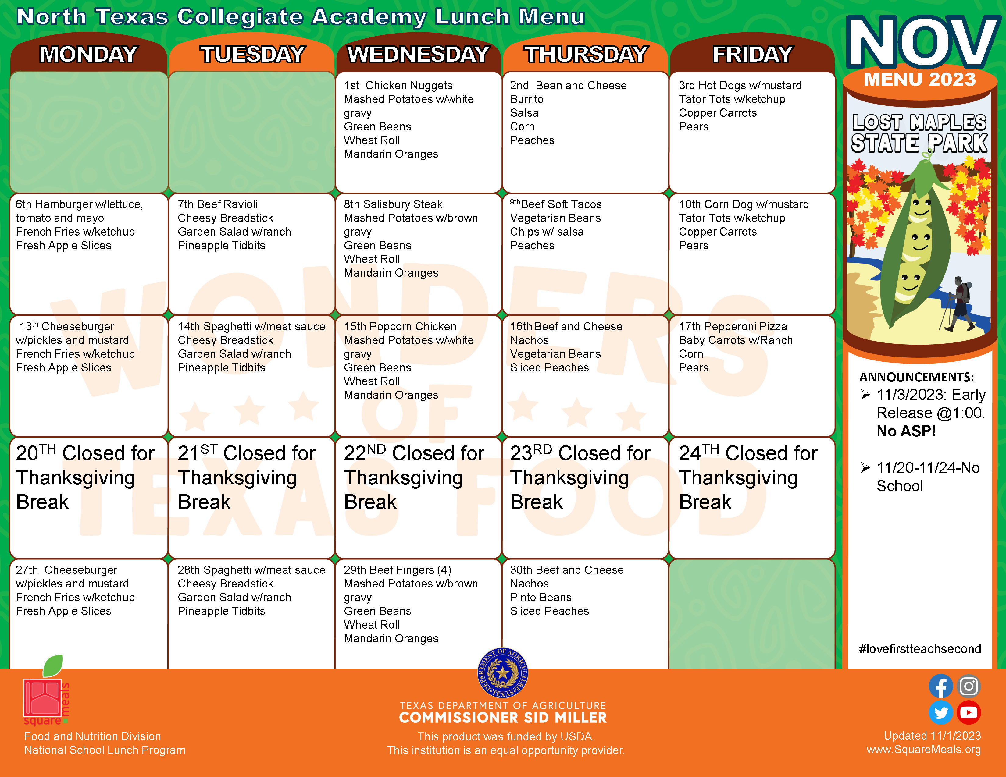 Child Nutrition | North Texas Collegiate Academy