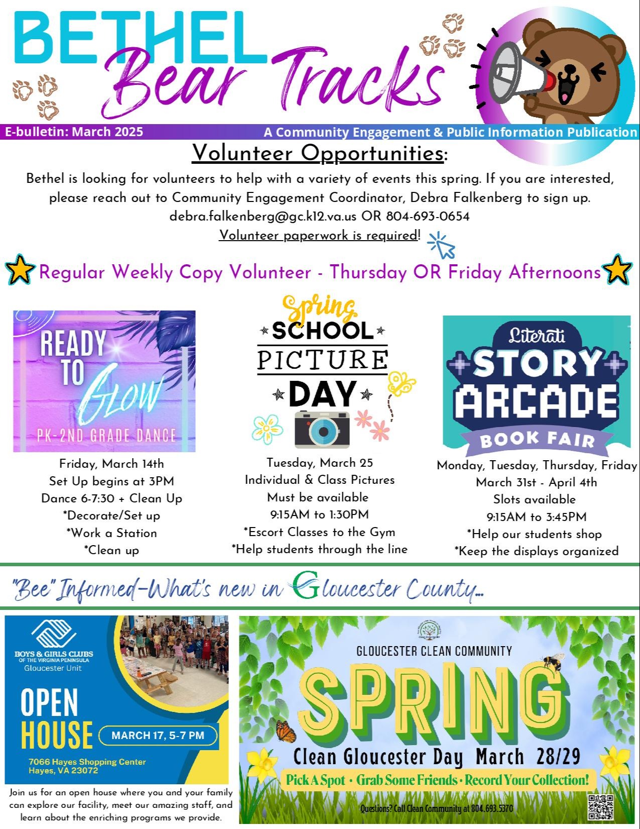 Bear Tracks E-Bulletins | Bethel Elementary School