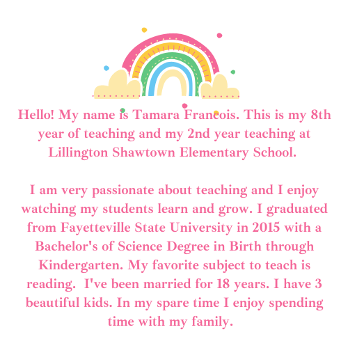 Francois Tamara Lillington Shawtown Elementary School Francois Tamara Lillington Shawtown Elementary School