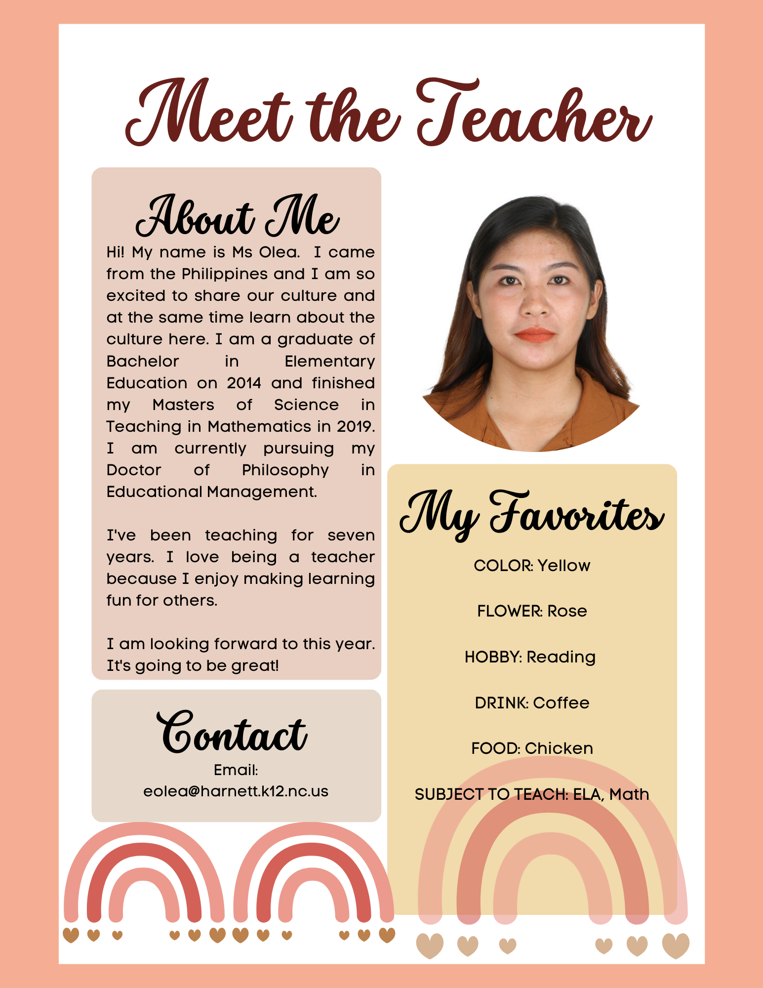 Olea, Eloisa | Lillington-Shawtown Elementary School