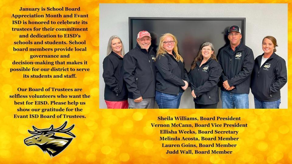 Board Of Trustees | Evant Independent School District