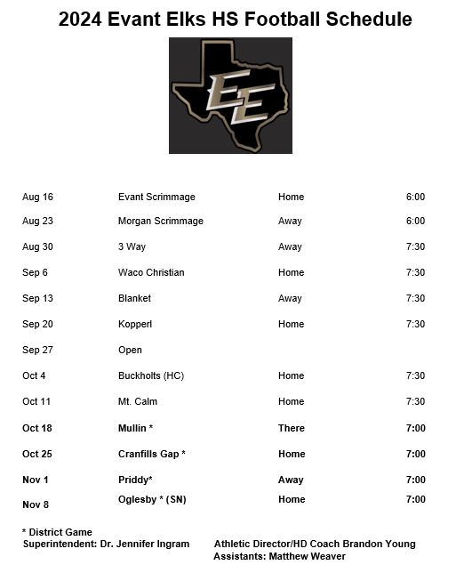 Football | Evant Independent School District
