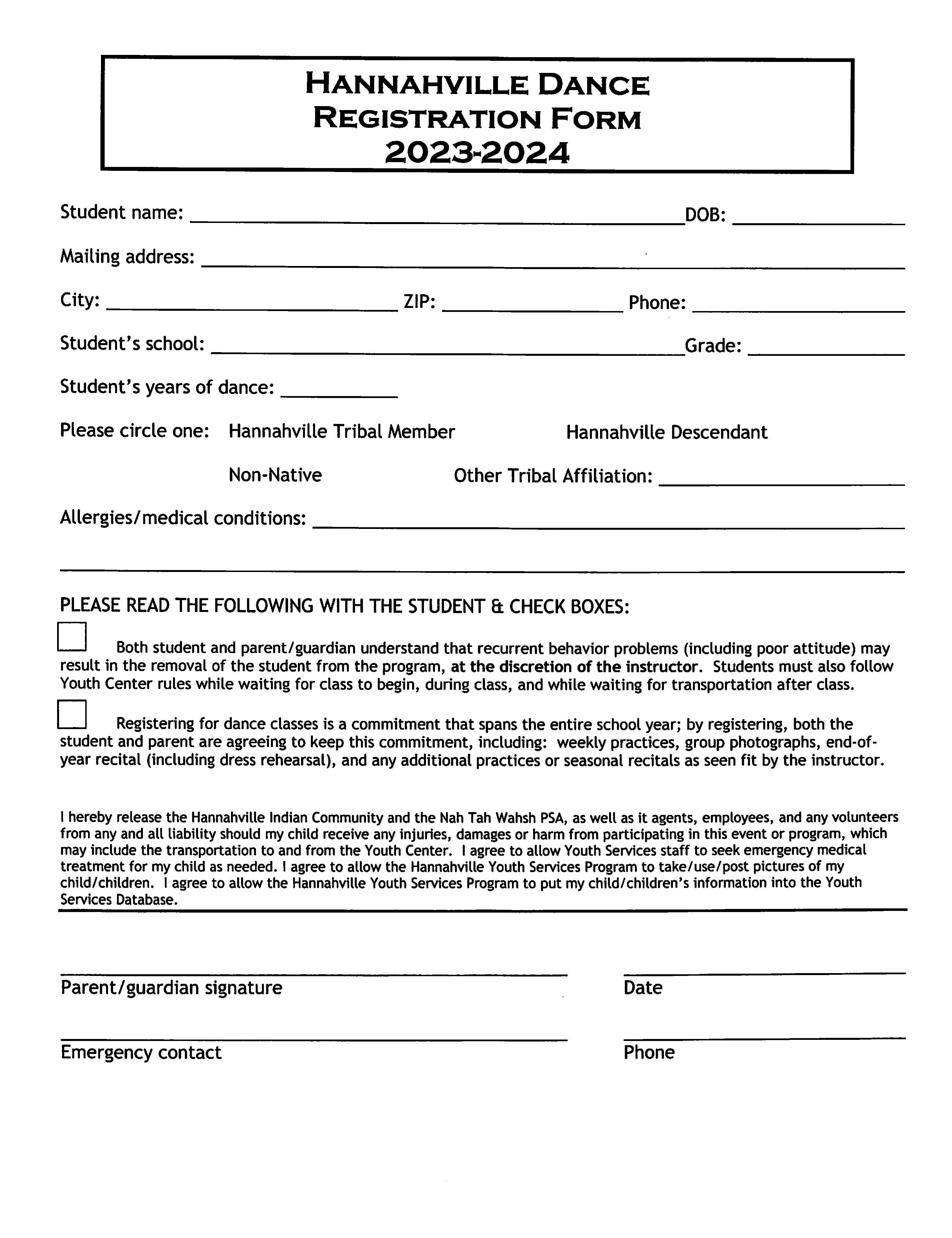 Youth Services Calendar + | Nah Tah Wahsh PSA