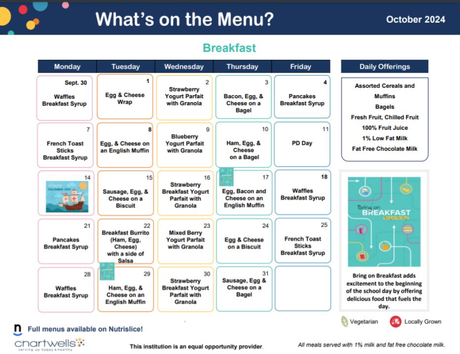 Cafeteria Menus | Scituate High School