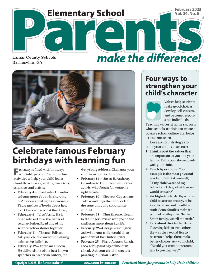 Parent Newsletters | Lamar County Elementary School