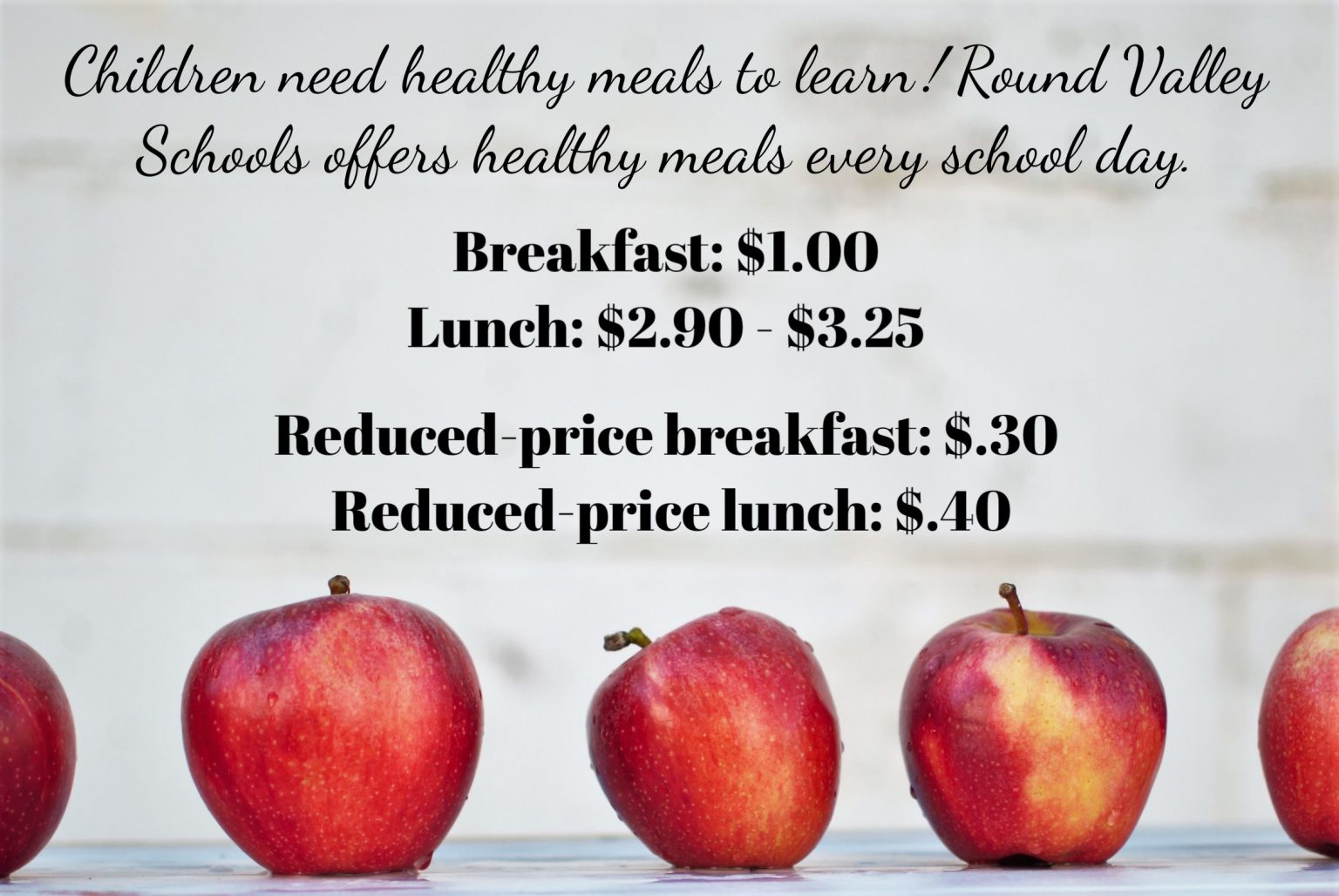 School Meals | Round Valley School District