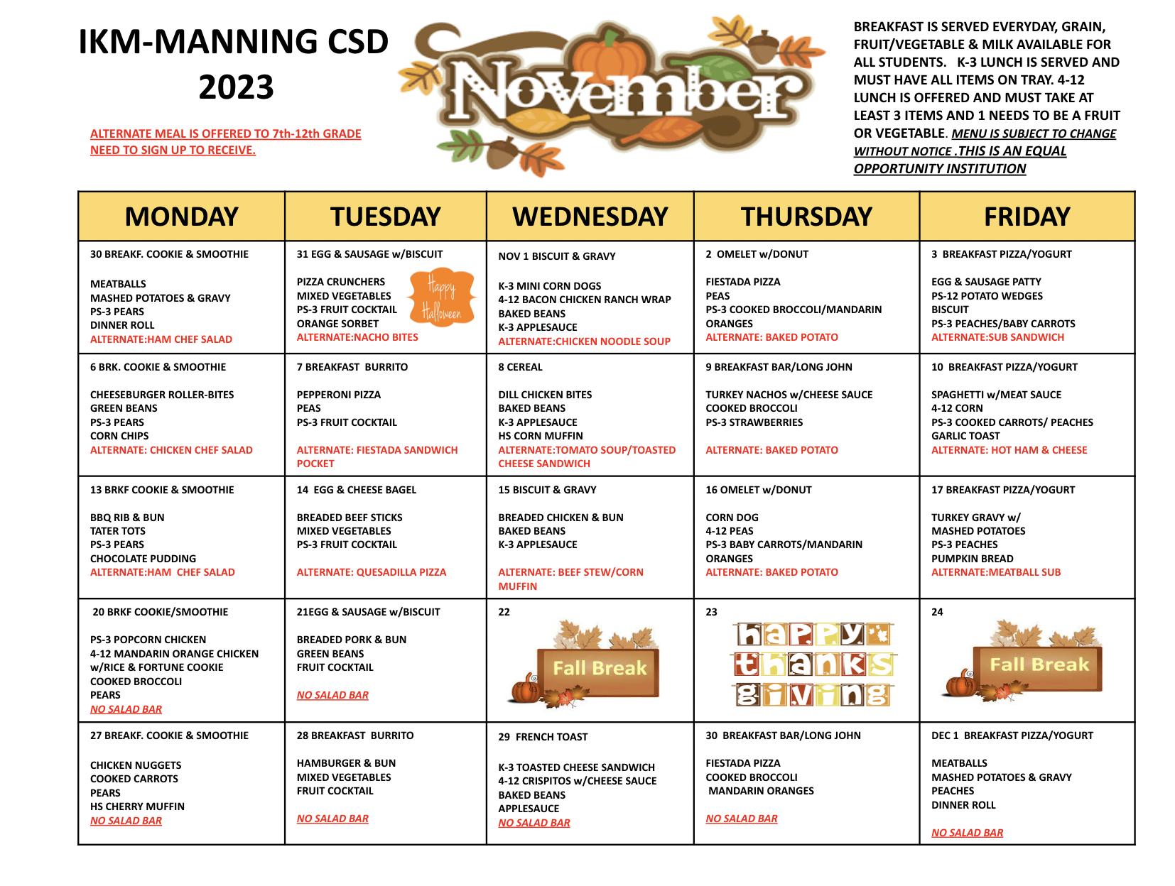 Food & Nutrition | IKM-Manning CSD
