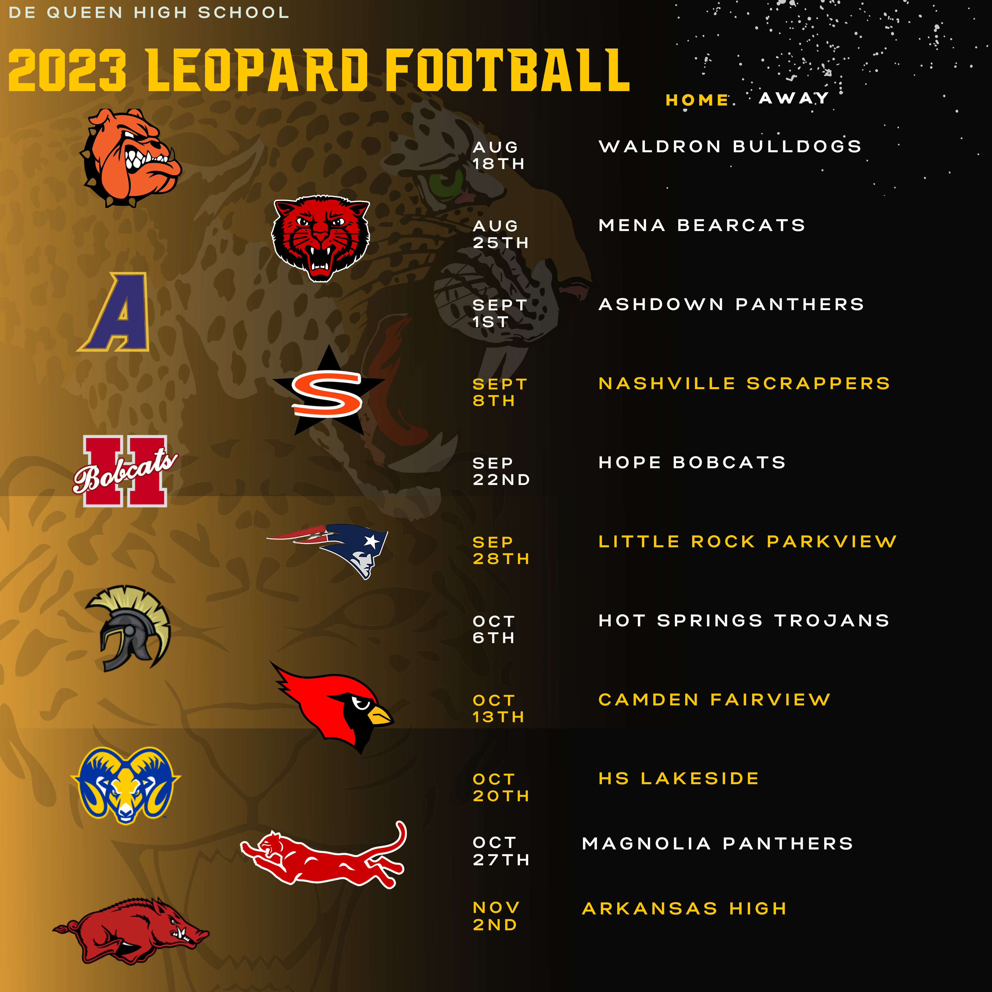 Leopard Athletics De Queen Public Schools