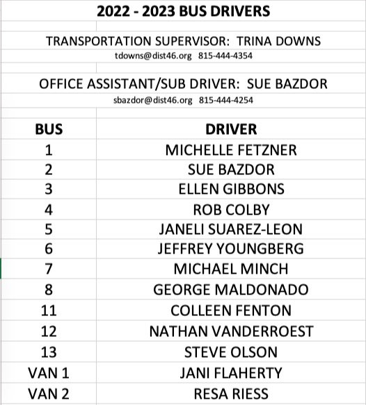 Transportation | Prairie Grove School District 46