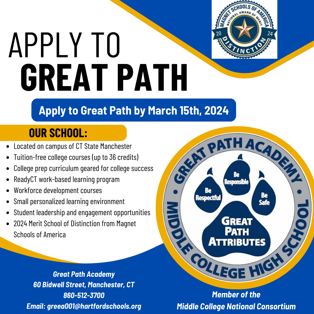 Apply to GPA | Great Path Academy at Manchester Community College