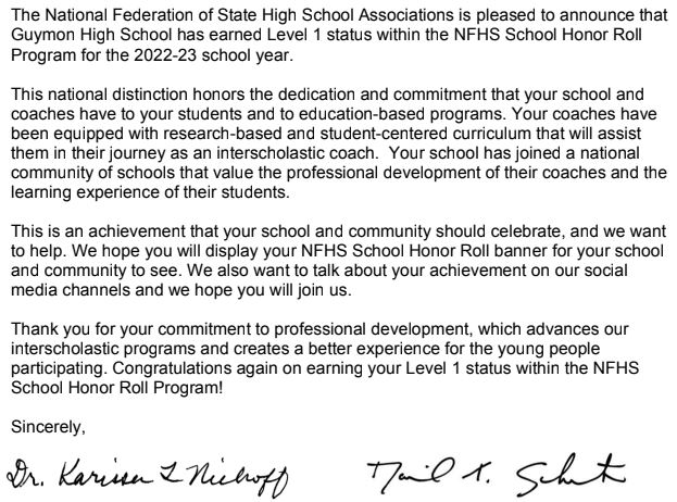 Athletics Information | Guymon Public Schools