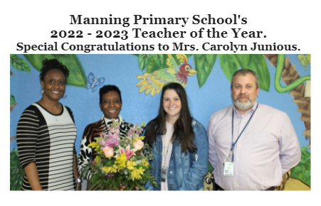 Teacher of the Year | Manning Primary School