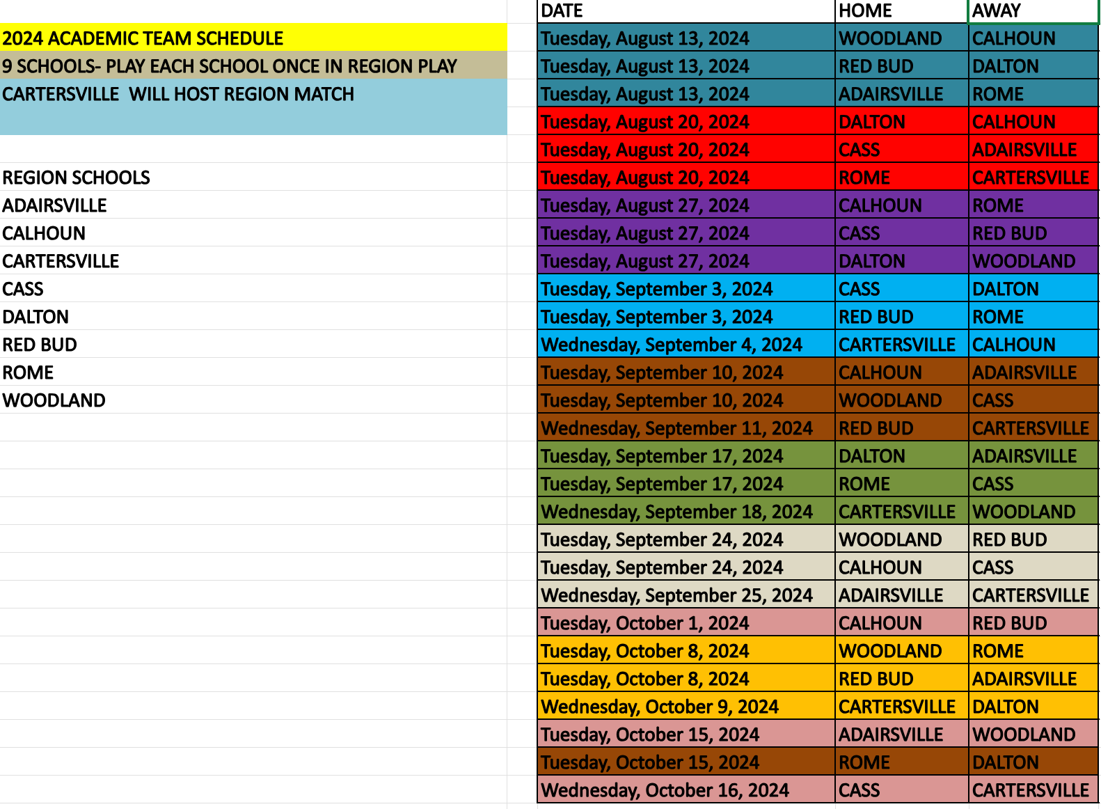 Academic Team | Calhoun Middle School
