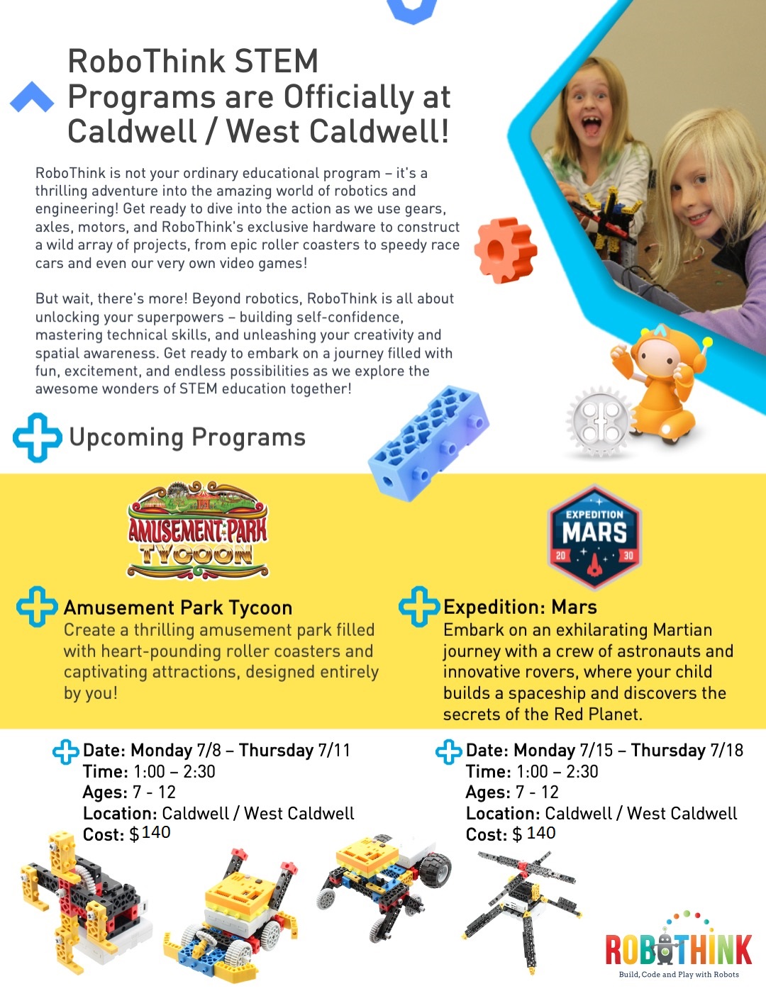RoboThink Camp | Caldwell-West Caldwell Public Schools