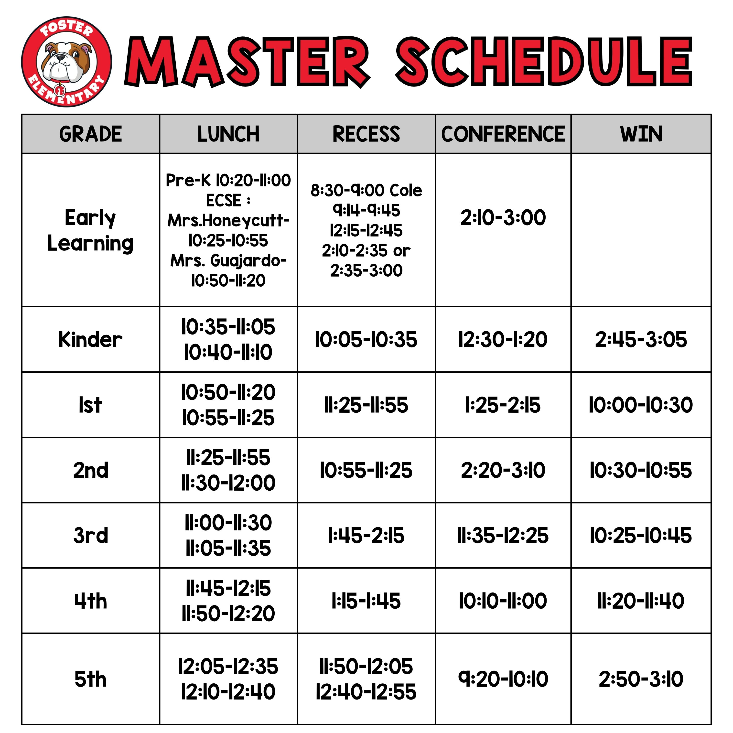 Classrooms | Foster Elementary School