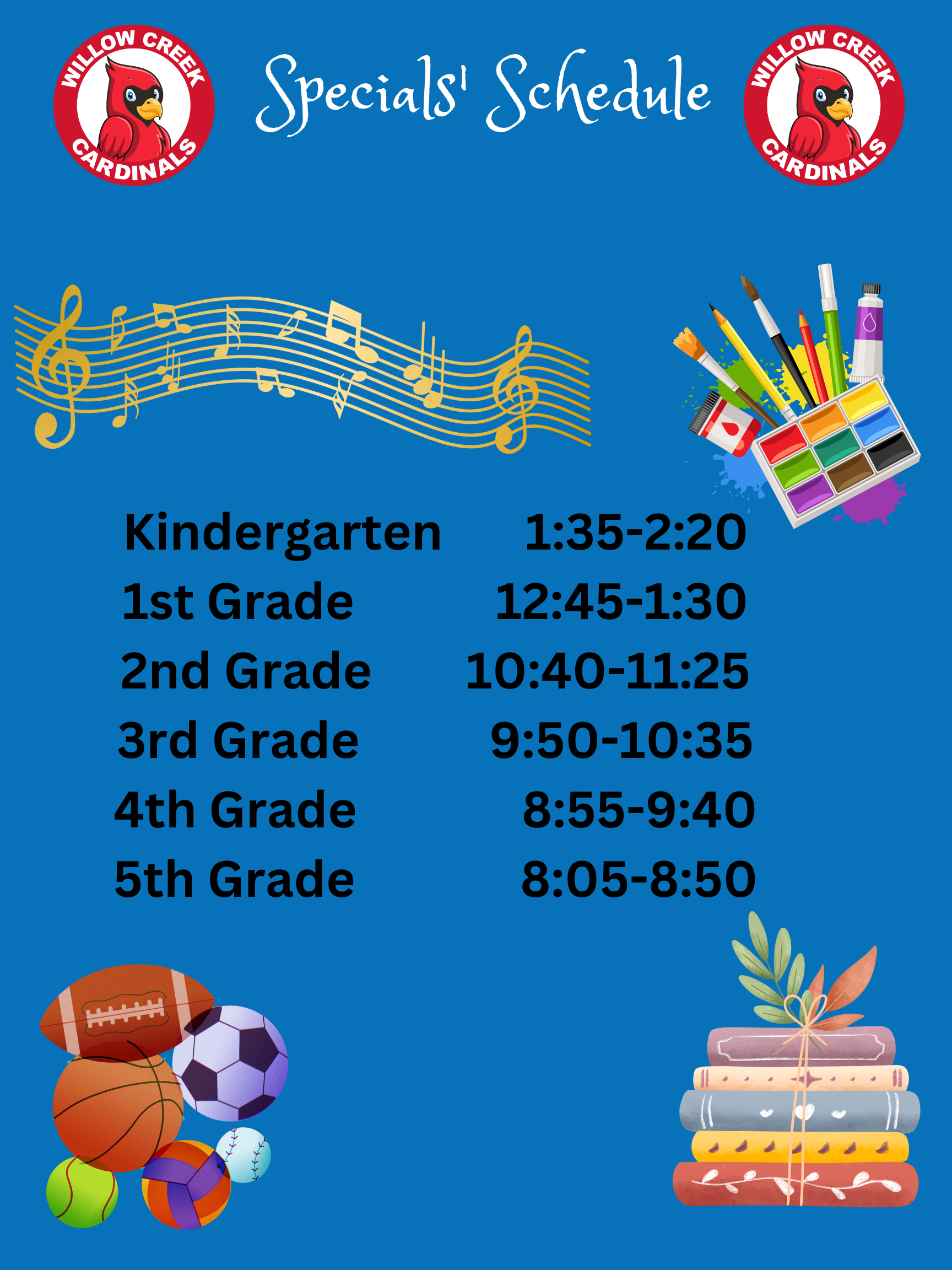 Specials | Willow Creek Elementary School