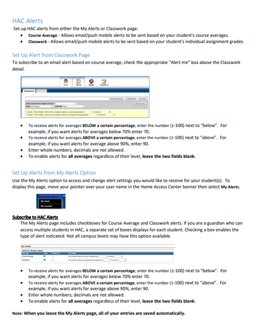 HAC - Home Access Center | Atascocita Middle School