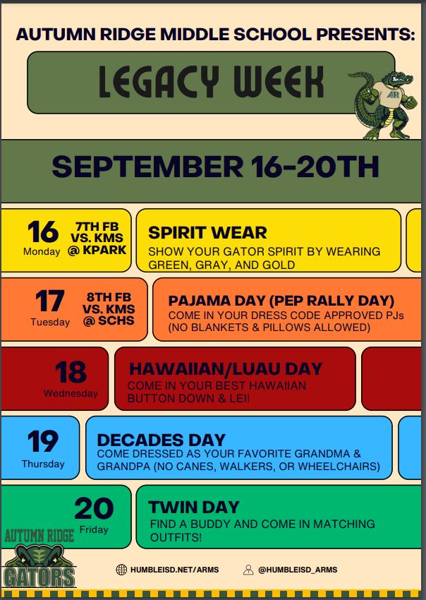 Legacy Week | Autumn Ridge Middle School