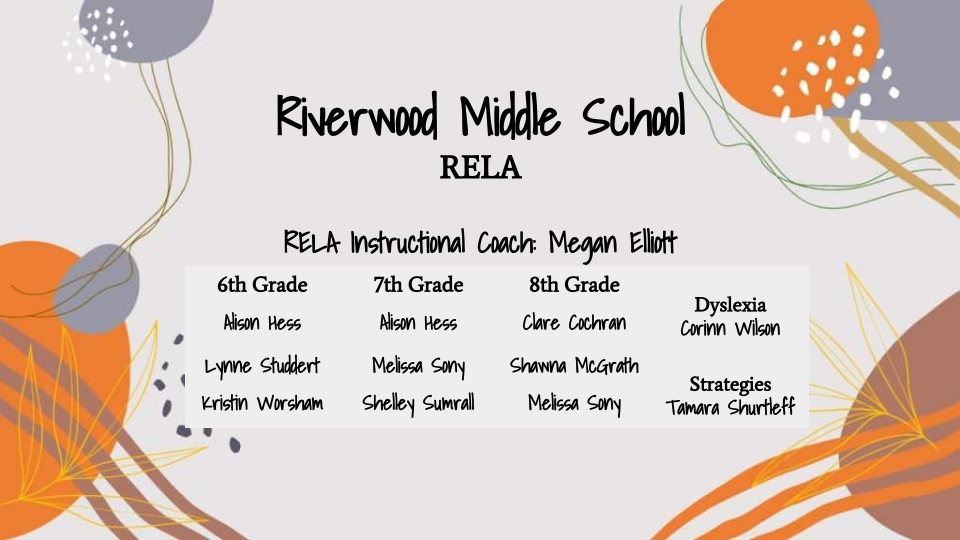 ELAR-English Language Arts/Reading | Riverwood Middle School