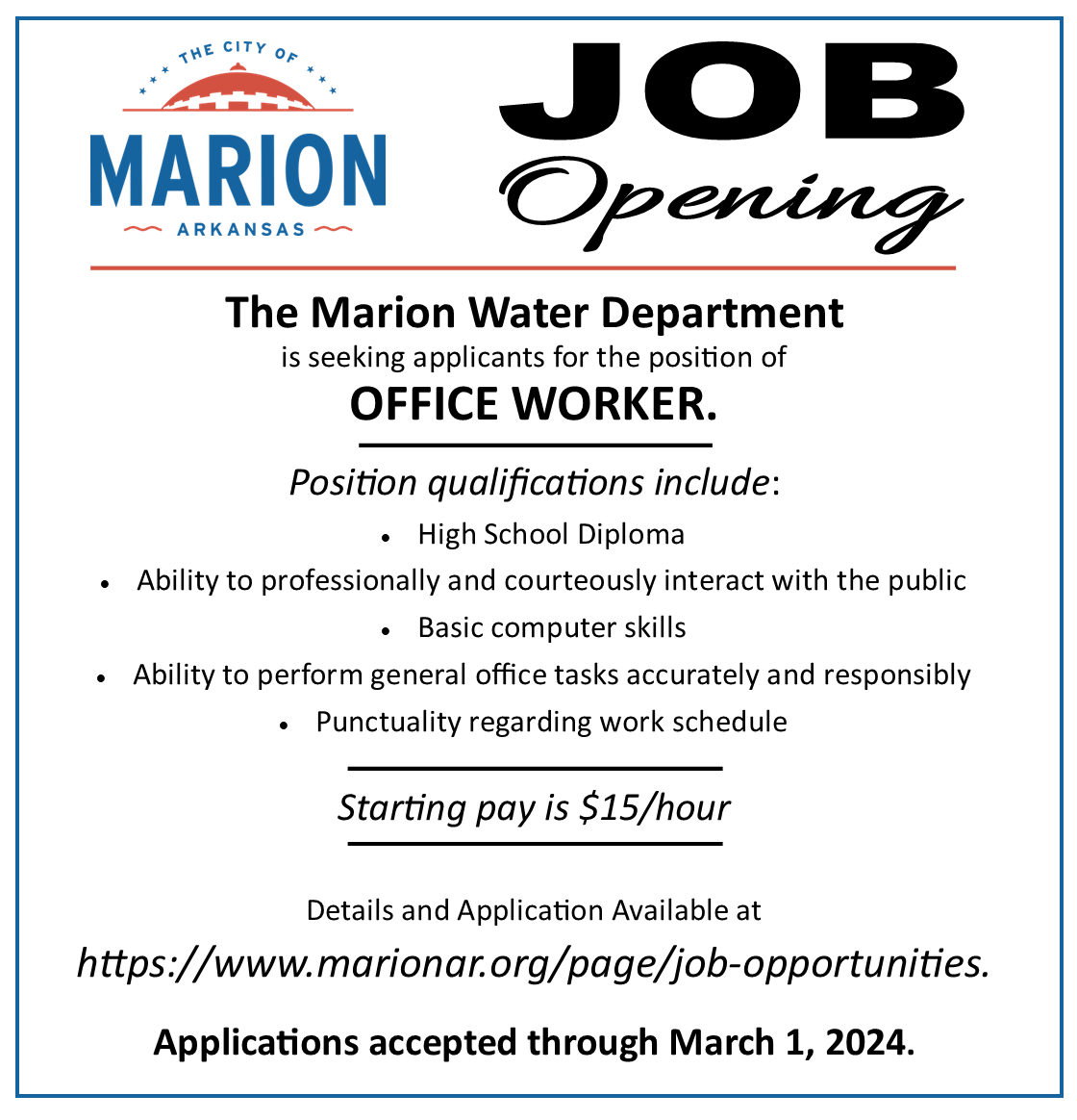 Job Opportunities | City of Marion