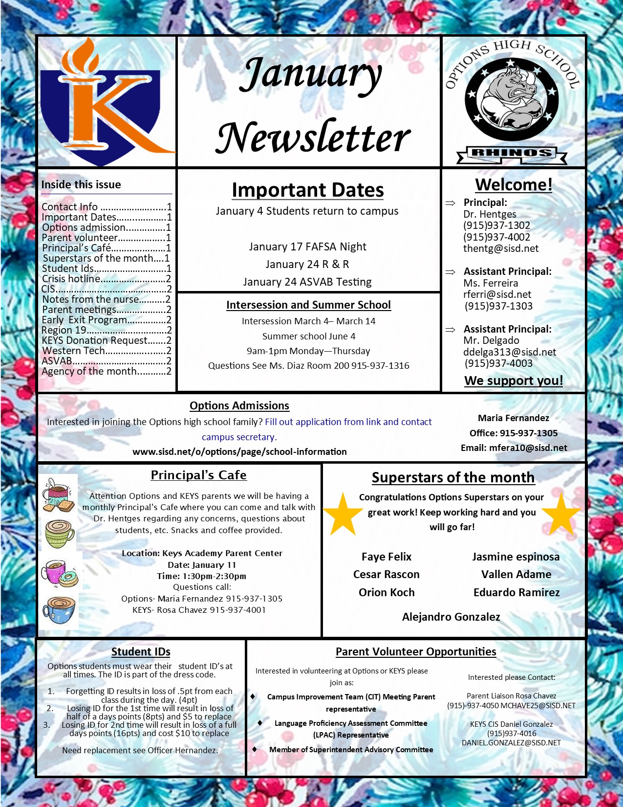 School Information | Options High School