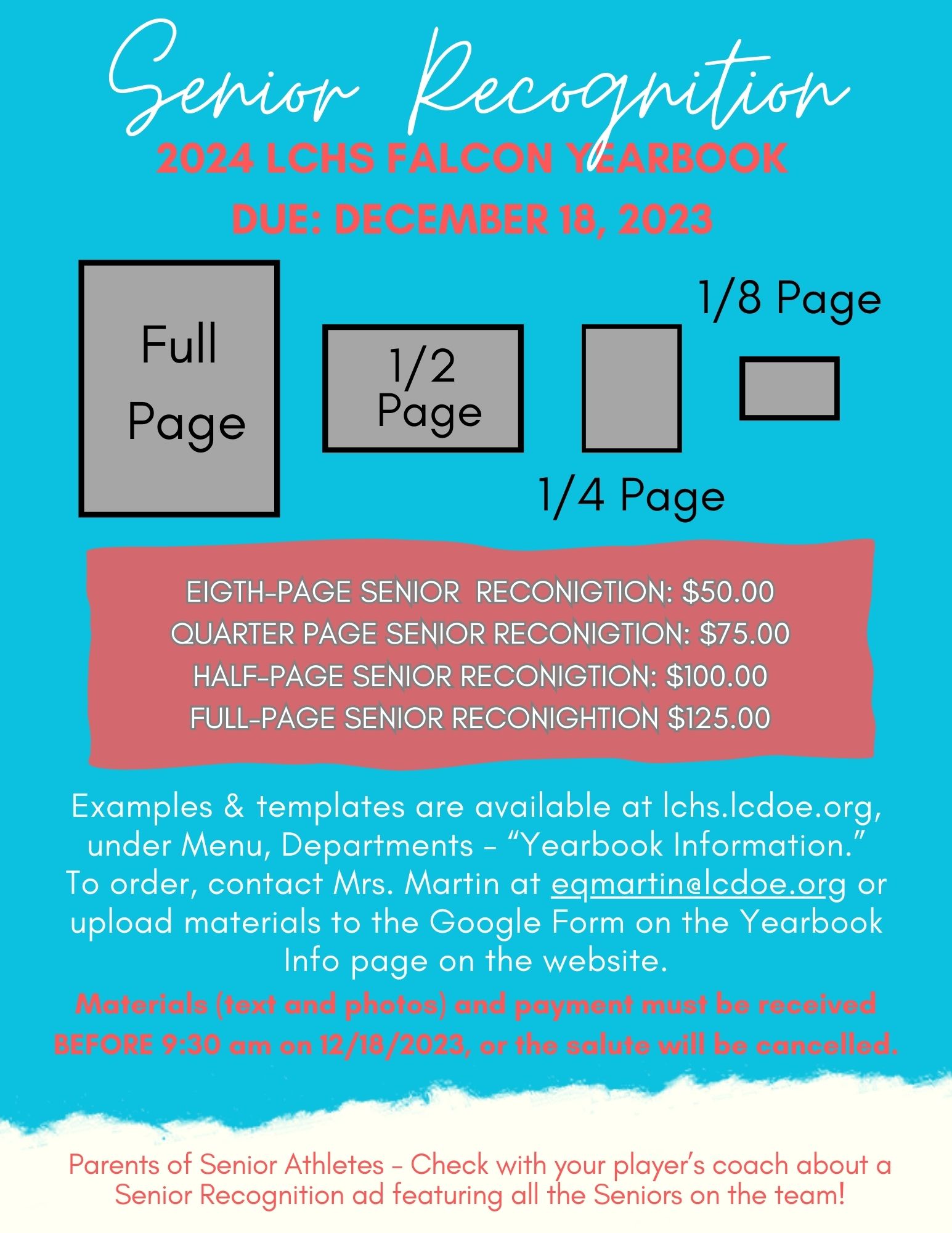 Yearbook Information | Lincoln County High School