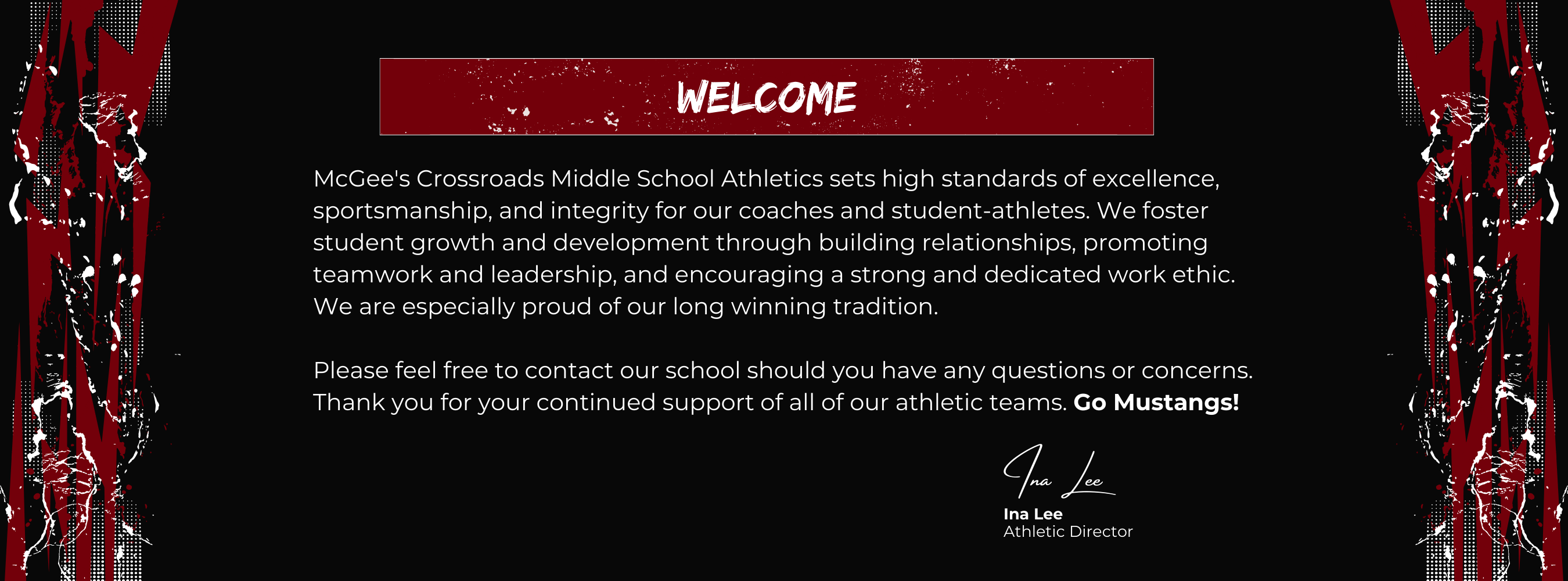 Athletics Welcome | McGee's Crossroads Middle School