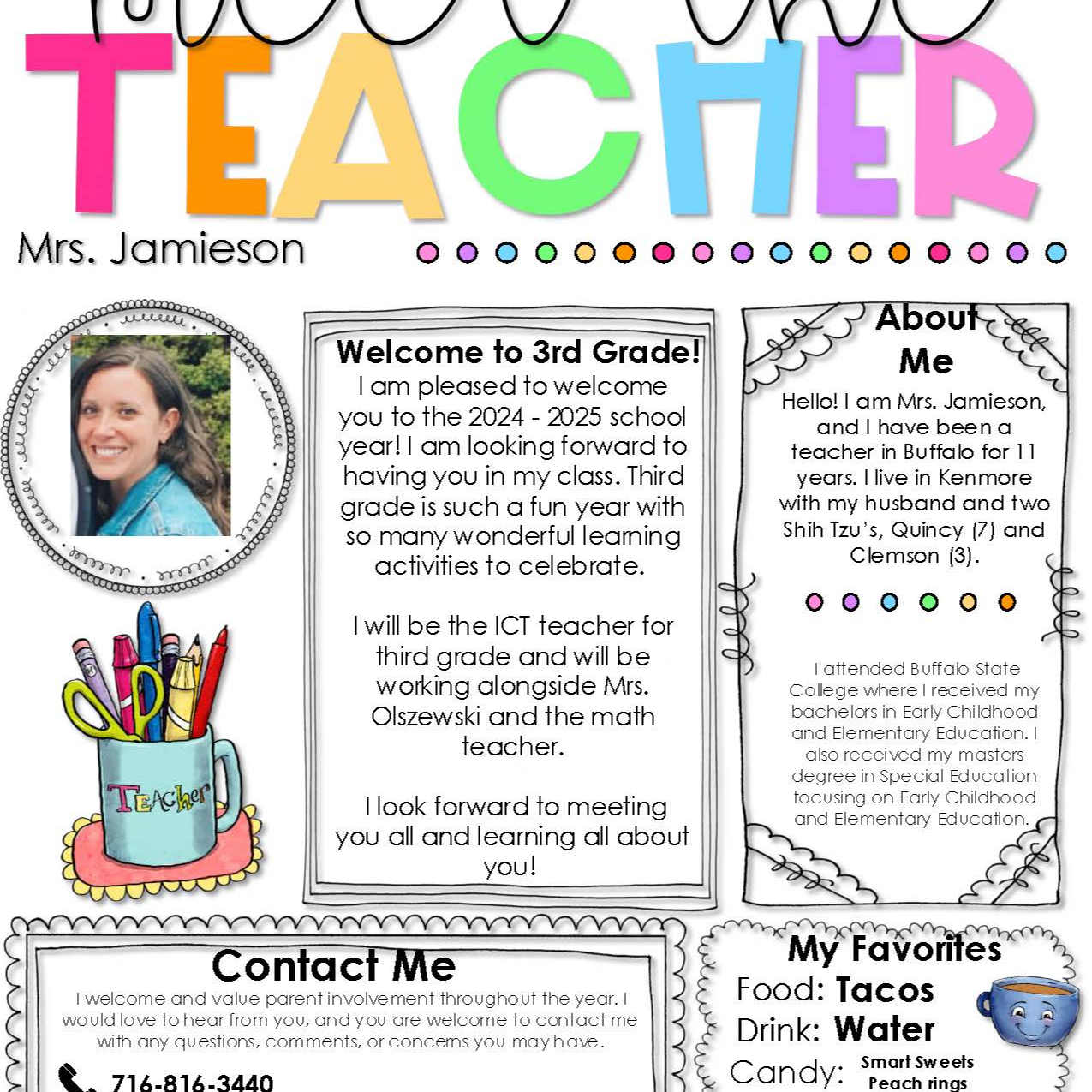 Third Grade - Mrs. Jamieson (ICT) | PS 050 North Park Community School