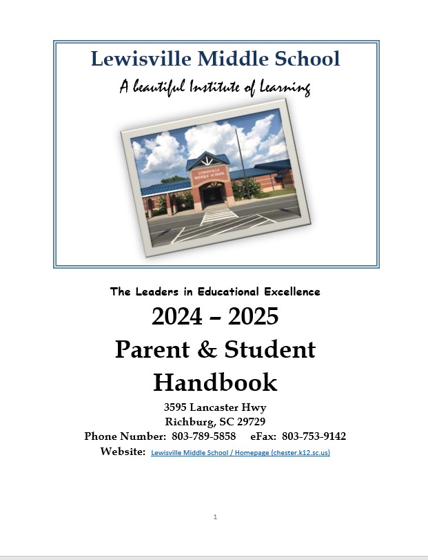 Student Handbook | Lewisville Middle School