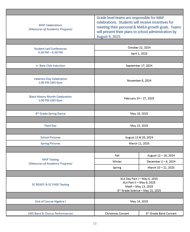 Student Handbook | Lewisville Middle School