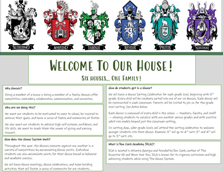 Houses | Van R. Butler Elementary School