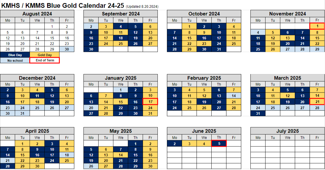 Schedules | Kettle Moraine High School