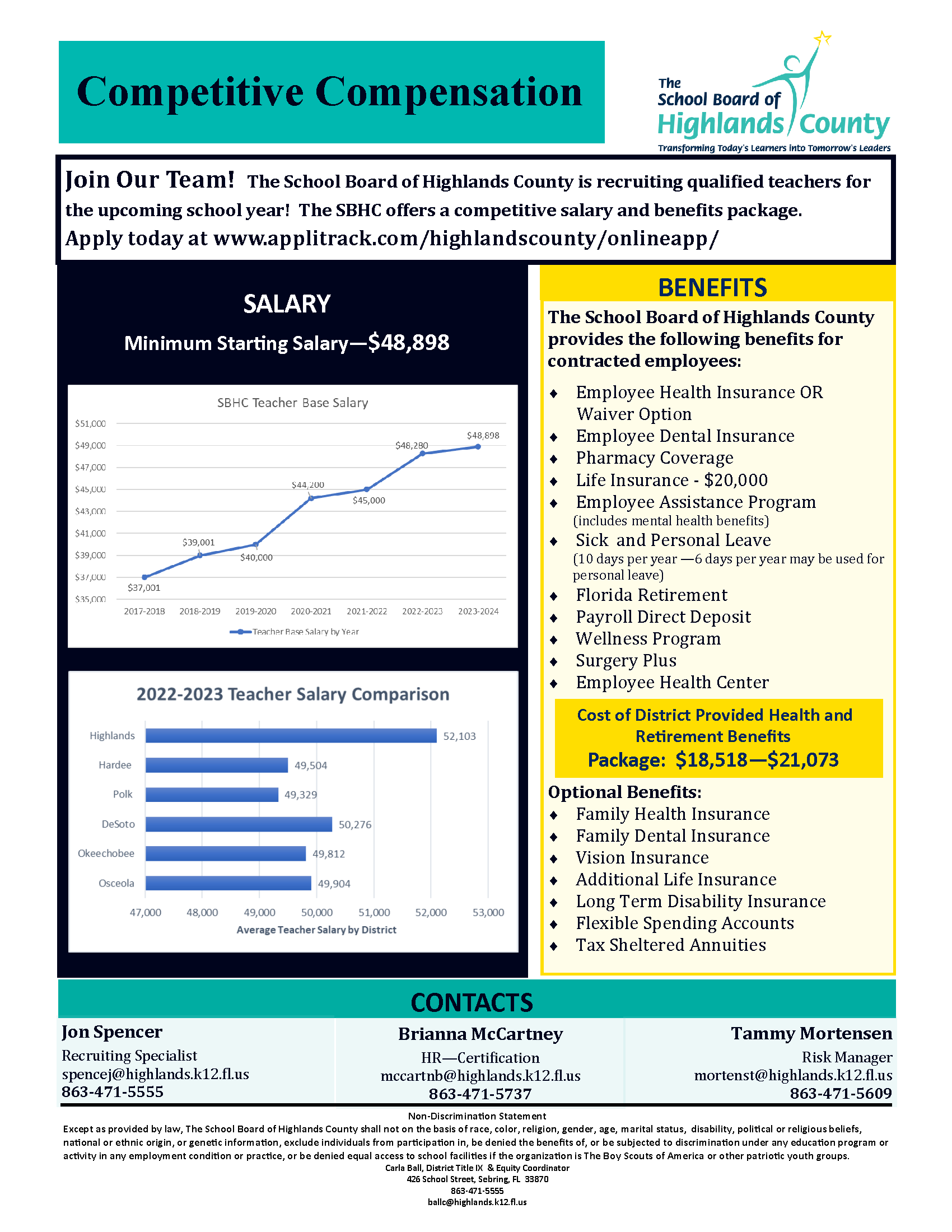 Employment | School Board of Highlands County