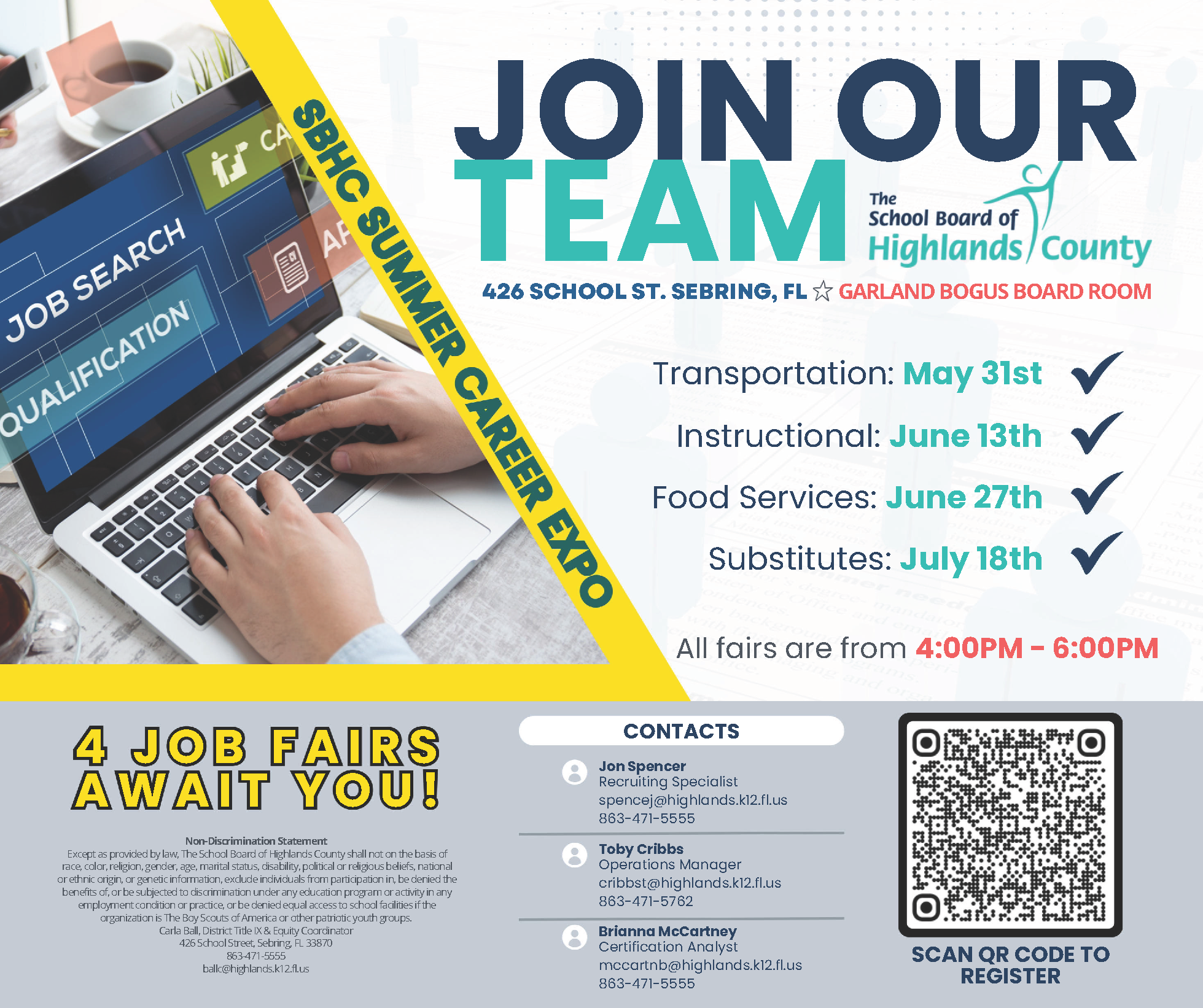 Employment | School Board of Highlands County