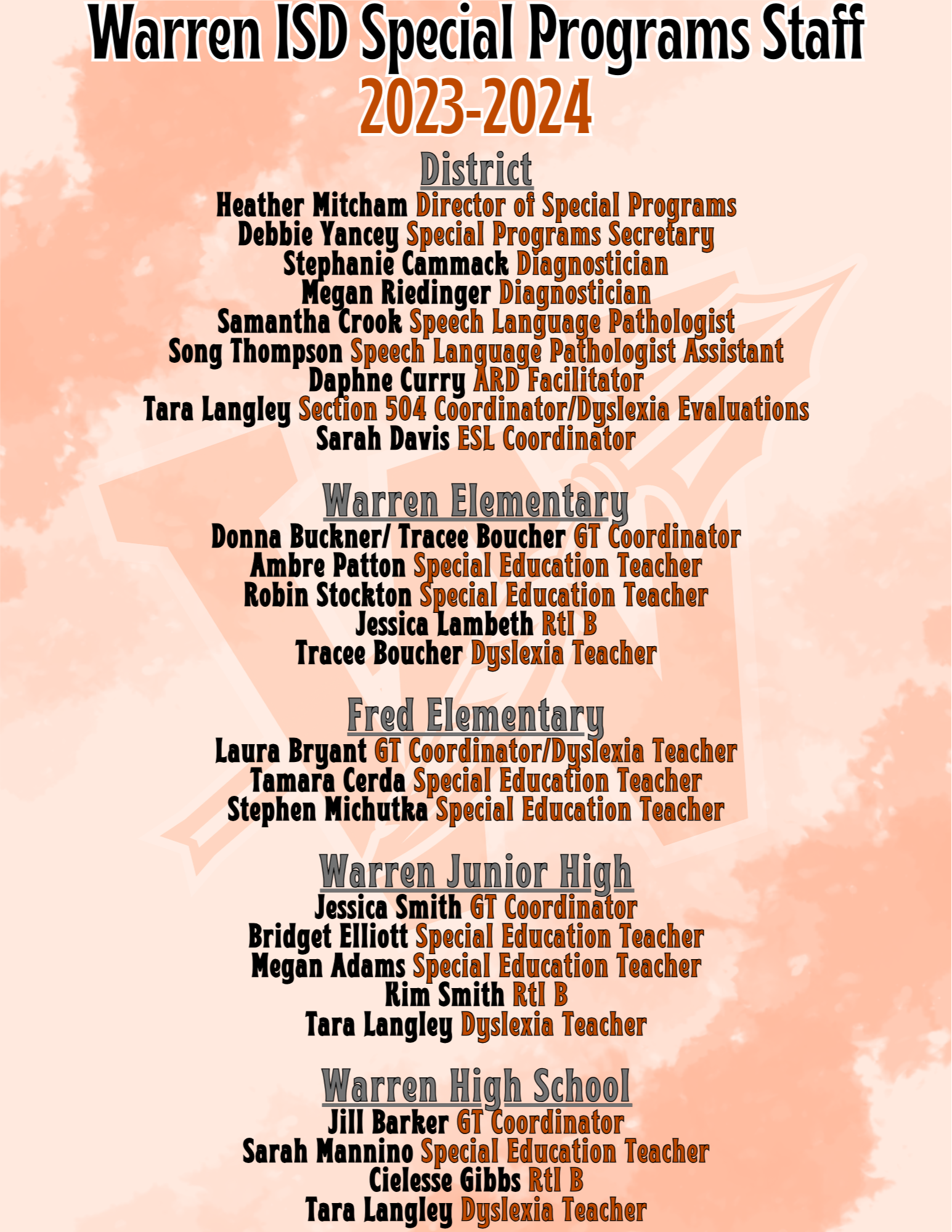 Special Programs | Warren Independent School District